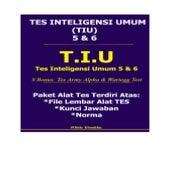 Tiu (tes inteligensi umum) tiu 5 dan tiu 6 - army alpha - wartegg test
