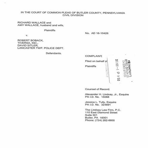 Tiversa, Robert Boback, Lancaster Police and David Sitler sued by ...