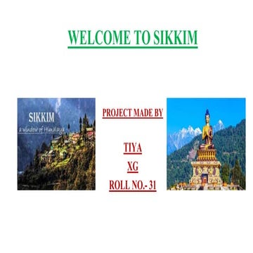 Sikkim Project File (presentation) | PPTX