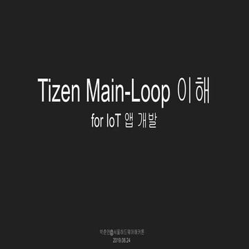 Tizen main loop 이해 | PDF