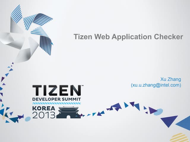 Tizen Web Application Checker Ppt 0935
