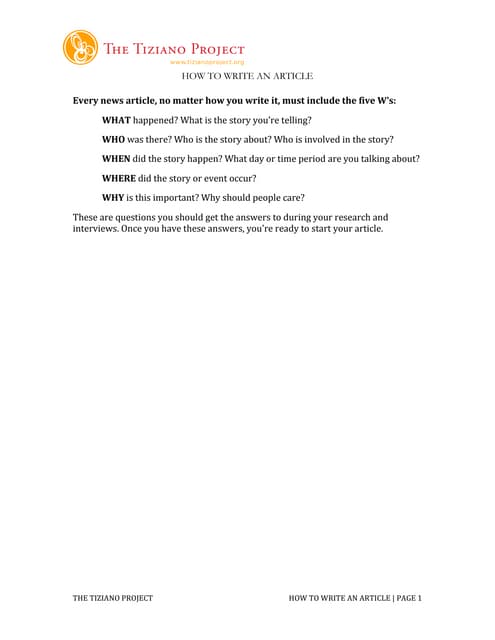 Types of newspaper articles (1) | PDF