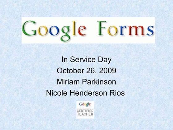 Introduction to Google Forms | PPTX