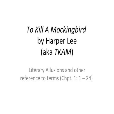 Tkam lit allus ref 2 | PPT