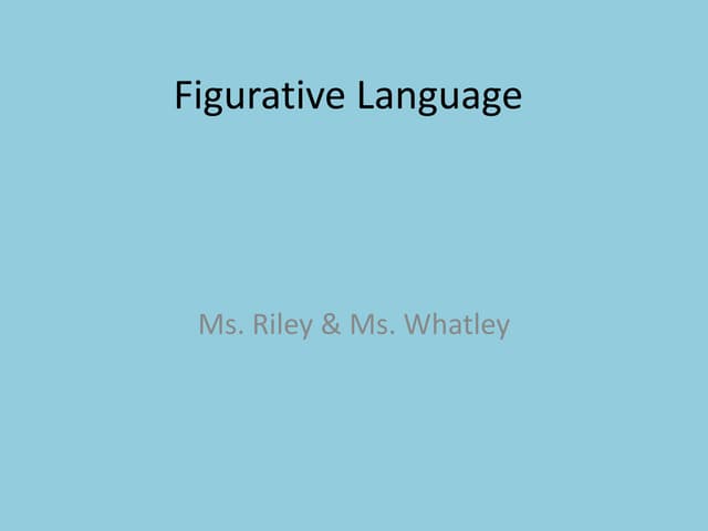 Figurative language power point | PPTX