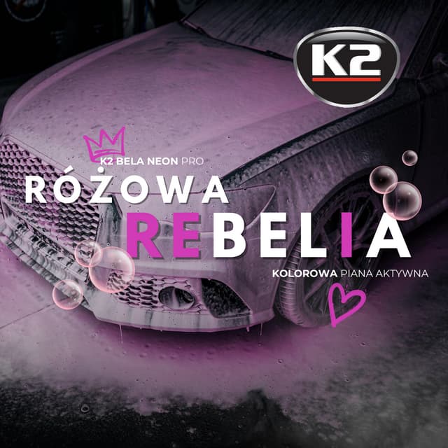 K2 BELA NEON PRO | Różowa aktywna piana o zapachu truskawek | PDF