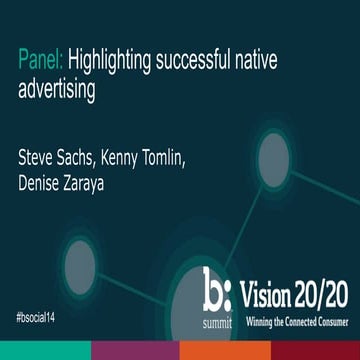 Panel: Highlighting successful native advertising | Bazaarvoice Summit ...
