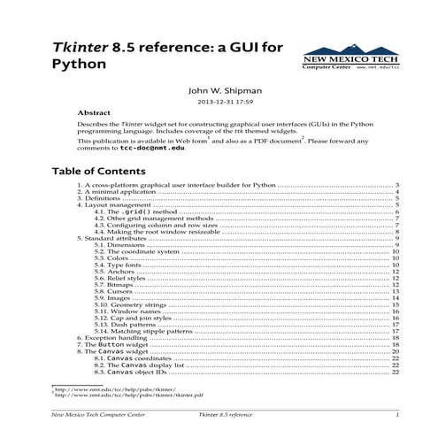 Tkinter | PDF
