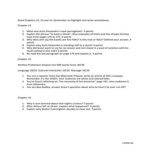 Tkm read chapters 13 to 15 | DOC