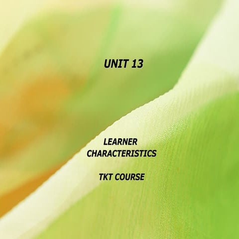 Tkt Unit 13 | PPT