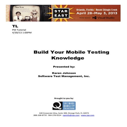 Build Your Mobile Testing Knowledge | PDF