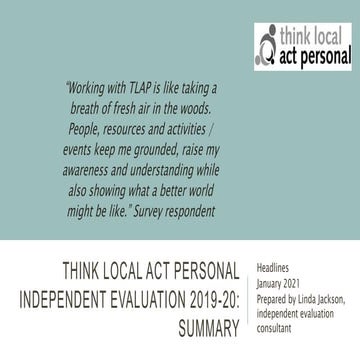 TLAP independent evaluation 2019-20 | PDF