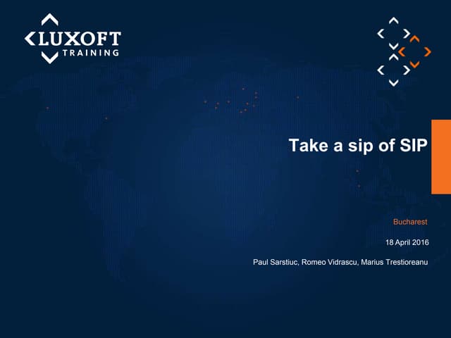 Introduction to VoIP, RTP and SIP