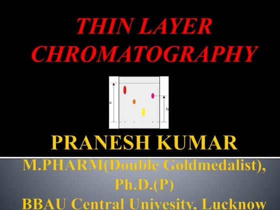 TLC, thin layer chromatography | PPT