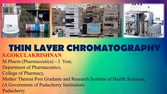 TLC, thin layer chromatography | PPT