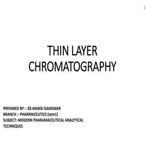 TLC, thin layer chromatography | PPT