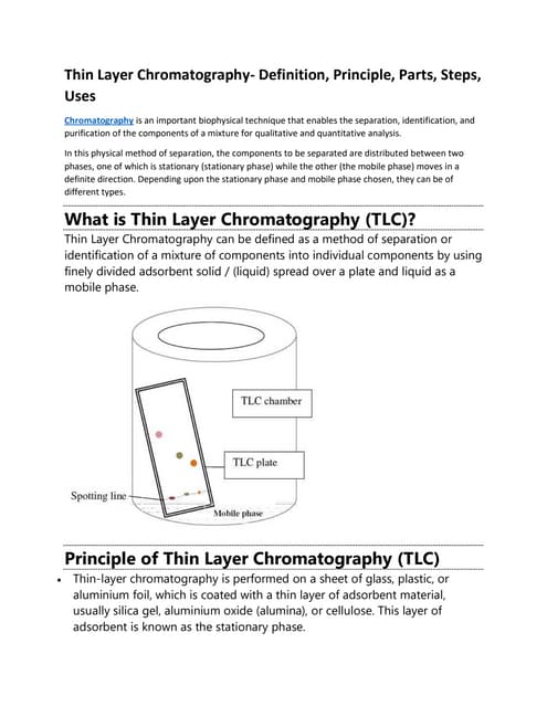 Thin Layer Chromatography(Instrumental Method of Analysis).pptx