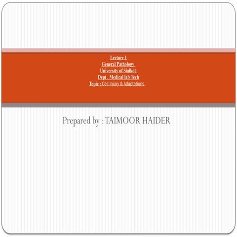 introduction general pathology slides from Robins pathology | PPTX