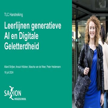 Strijker 2024-07-16 Leerlijnen generatieve AI en digitale geletterdheid.pptx | Artificial ...