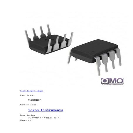 TLC27M7IP -Texas Instruments- omoelec.com | Technology & Computing