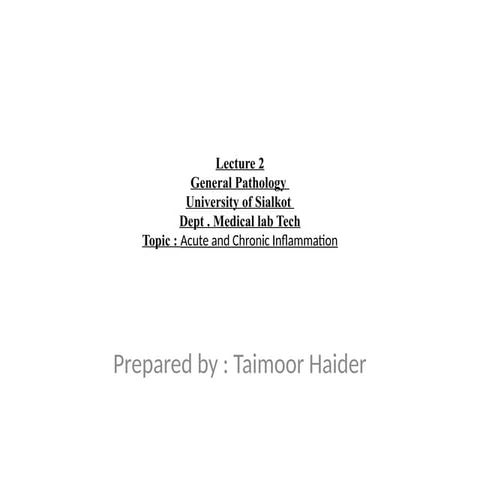 Acute and Chronic inflammation from Robins Basic pathology | PPTX