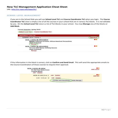 TLC application cheatsheet | PDF