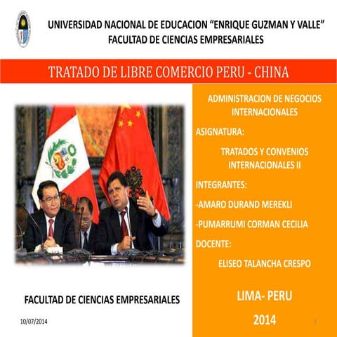 Tlc Peru-China | PPTX