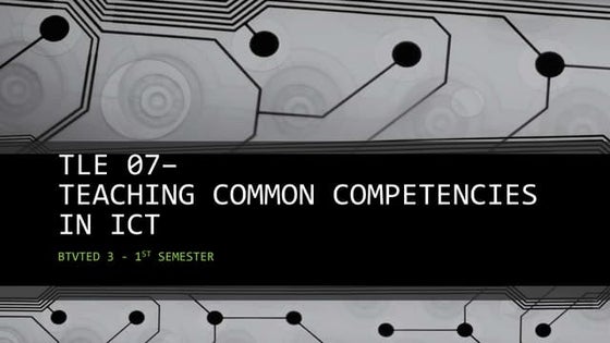 PowerPoint Presentation TLE- ICT Grade 7 | PPT