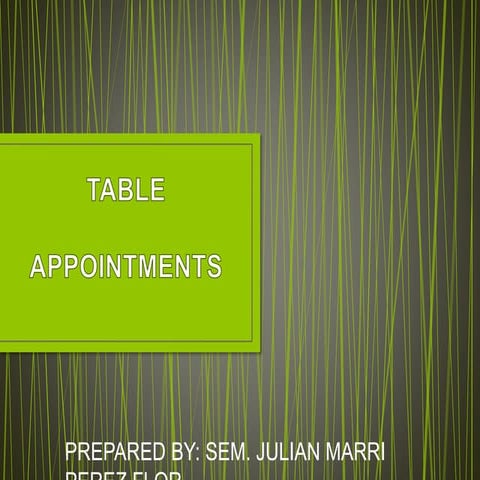 table appointments | PPTX