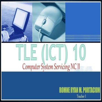 Tle 10 Ict Basic Concepts On Computer Networks Pptx Computer Networking Computing