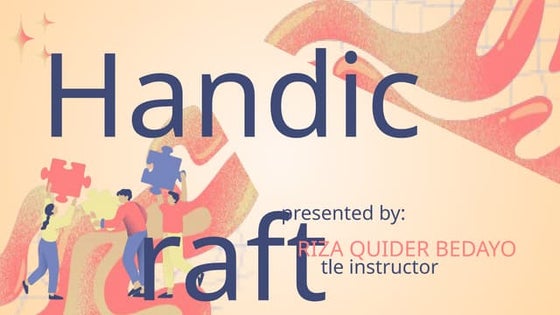 HANDICRAFT- Handicraft lesson and discussion | PPT | Beadwork | Arts ...