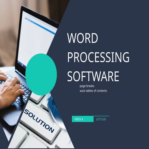 TLE 7-ICT Quarter 1 Lesson 4 Word Processing Software | PPTX