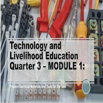 EIM 7/8 Lesson 1: Prepare Electrical Tools and Materials | PPTX