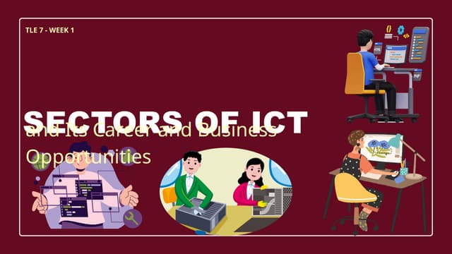 Sectors of ICT and Its Career and Business Opportunities pptx | PPTX