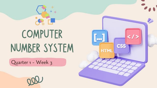 Grade 7 ICT : Computer Number Systems PPT-MATATAG Curriculum | PPTX