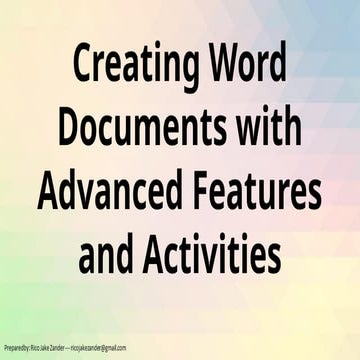 TLE 7 Q1 7 Creating Word Documents with Advanced Features and Activities.pptx