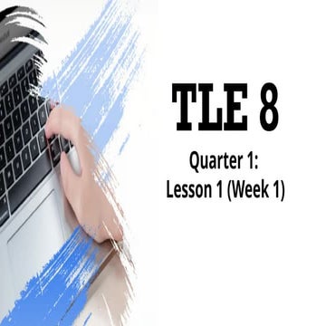 Technology and Livelihood Education Grade 8 Quarter 1 Week 1 | PPTX