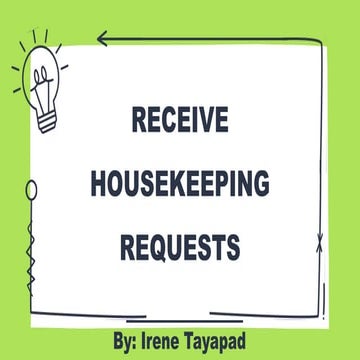 Housekeeping; Handling Guest Request and Complaints.pptx