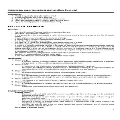 TLE_Notes_in education https//2529361836 | PDF | Power and Energy ...