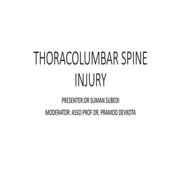 Thoracolumbar spine normal anatomy in human | PPTX
