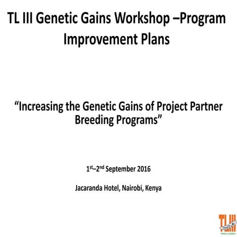 TL III Genetic Gains Program Improvement plan_Cowpea_Mali | PDF ...