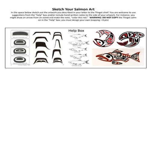 Tlingit salmon sketch sheet | PDF