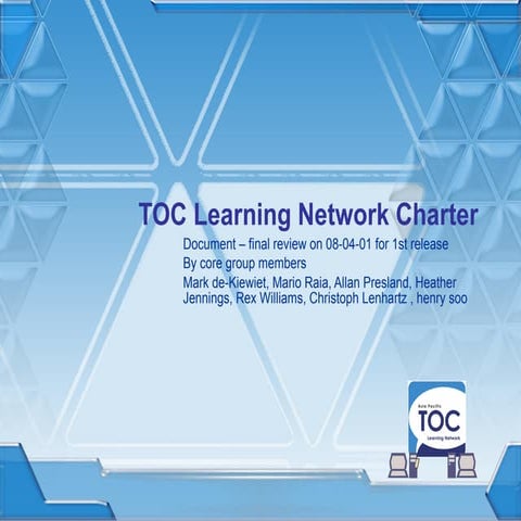 TOC Learning Network Charter | PPT