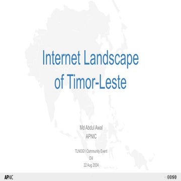Internet Landscape of Timor-Leste, TLNOG 1 | PDF