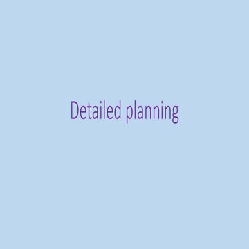 Detailed planning1 | PPT