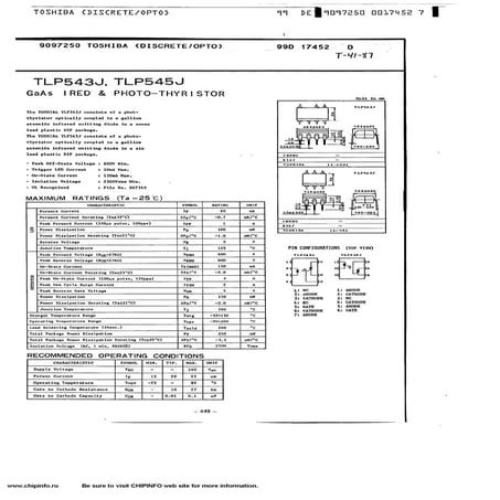 Original Opto TLP545J P545J 545 DIP-6 New TOSHIBA | PDF