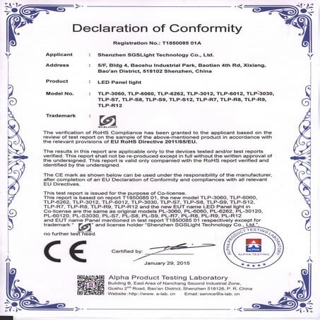 Led flood light ce certificate | PDF