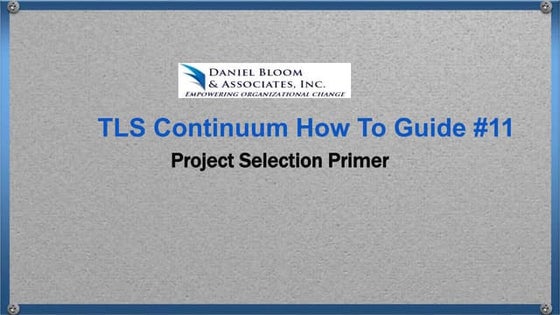 TLS Continuum How To Guide - Project Manifesto | PPT
