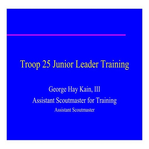 BSP Basic Training Course Troop-Outfit.ppt