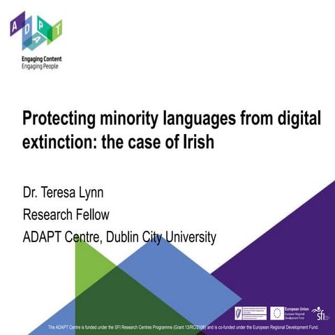 Protecting Minority Languages from Digital Extinction | PPT
